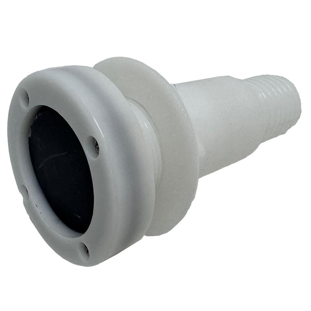 Attwood Thru-Transom Skin Fitting with Scupper Valve 1 1/2" Hose