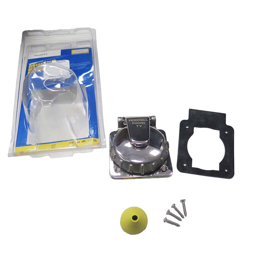 Hubbell Phone/TV Combined Shore Inlet - Round SST