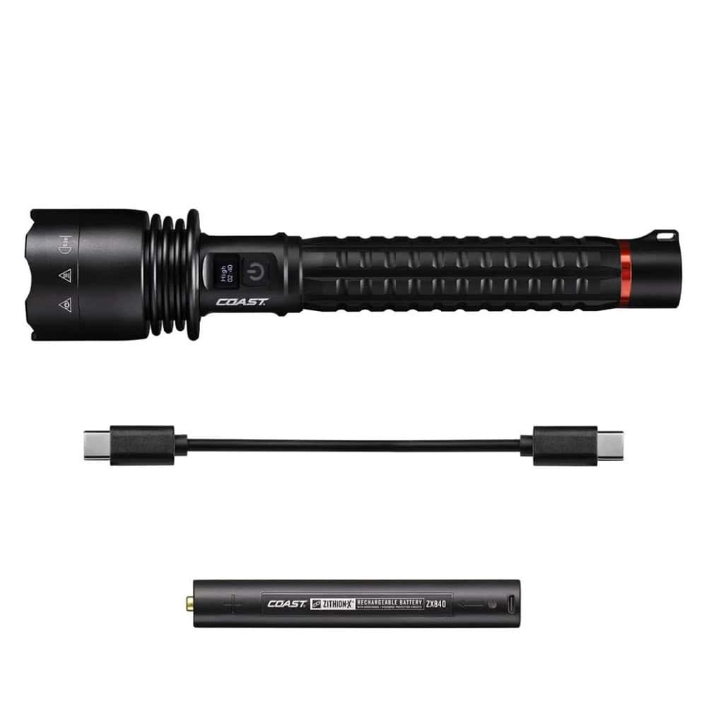 Coast XP80R Rechargeable Torch with Power iQ, 15000 lumens
