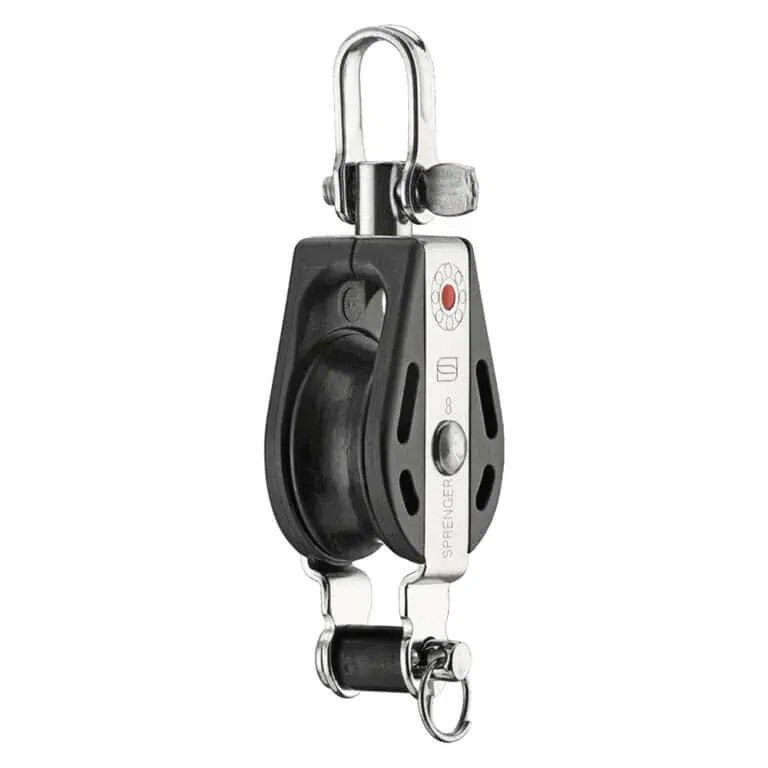 Sprenger S-Block Ball Bearing 8mm - 1 Sheave, Swivel, Becket