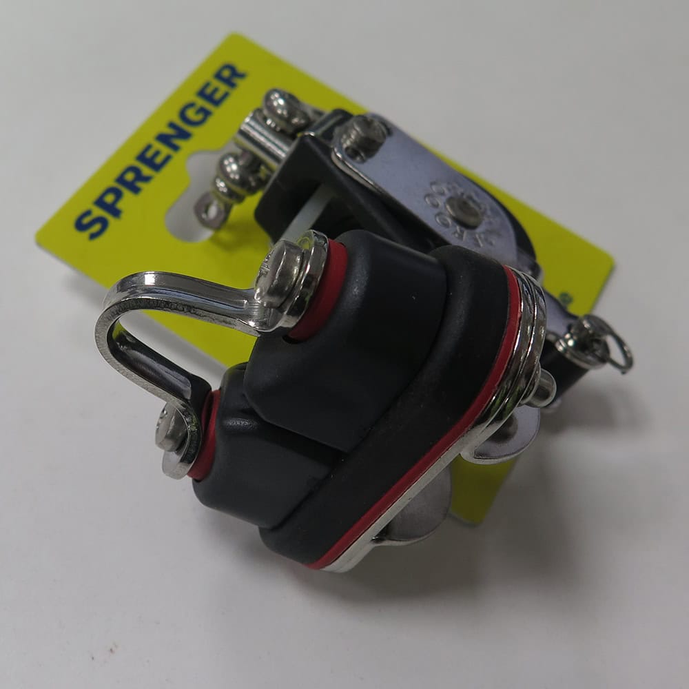 Sprenger S-Block Mainsheet Ball Bearing 8mm - 1 Sheave, Swivel, Becket ...