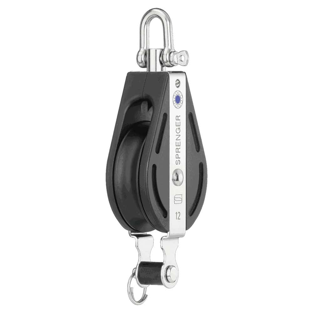 Sprenger S-Block Needle Bearing 12mm - 1 Sheave, Swivel, Becket