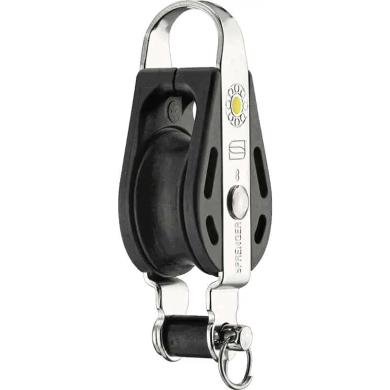 Sprenger S-Block Sliding Bearing 8mm - 1 Sheave, Through Bow, Becket